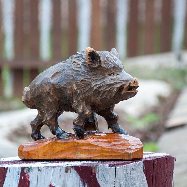 Vintage Wild Boar Sculptures - Etsy