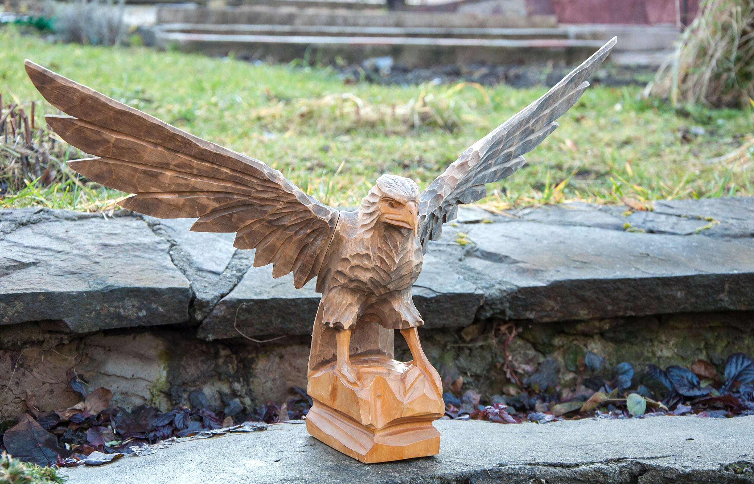 Wooden Eagle. Eagle Figure. Wood Eagle Sculpture. Vintage Rare Wooden ...