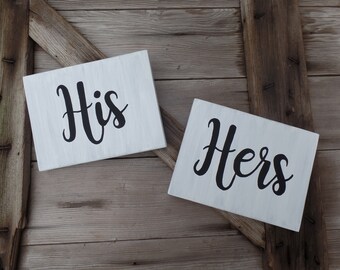 His and her signs | Etsy