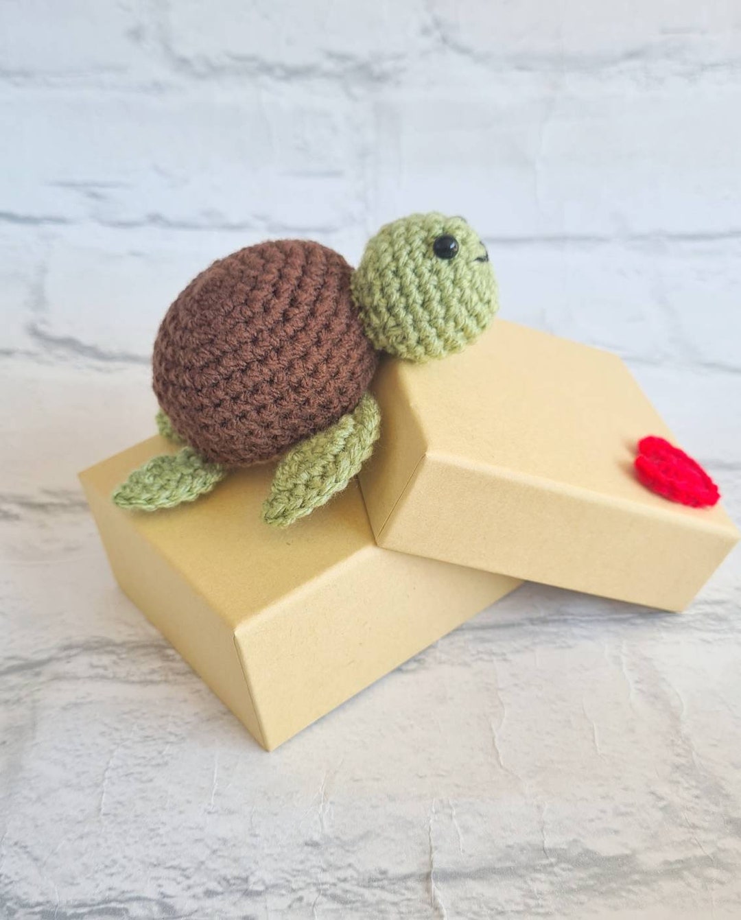 Crochet Baby Turtle Handmade & Gift Boxed, Turtle Toy, Turtle Gift ...