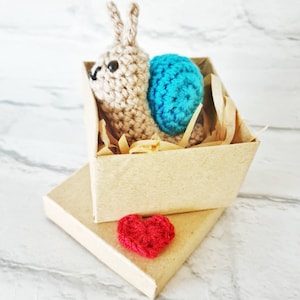 Snail in a Box Handmade Crochet Toy, Insect Lovers Gift, Birthday ...