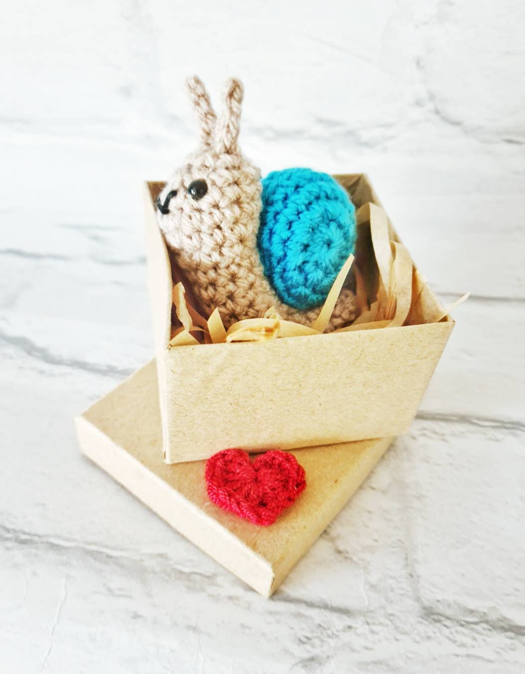 Snail in a Box Handmade Crochet Toy Insect Lovers Gift | Etsy