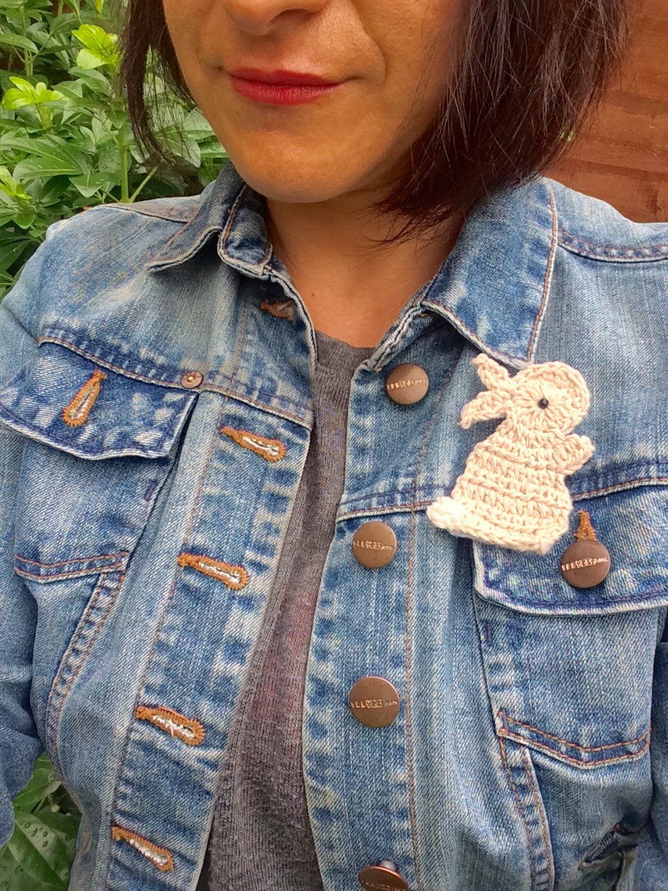 Handmade Crochet Bunny Rabbit Brooch Pin Cute Fashion - Etsy UK