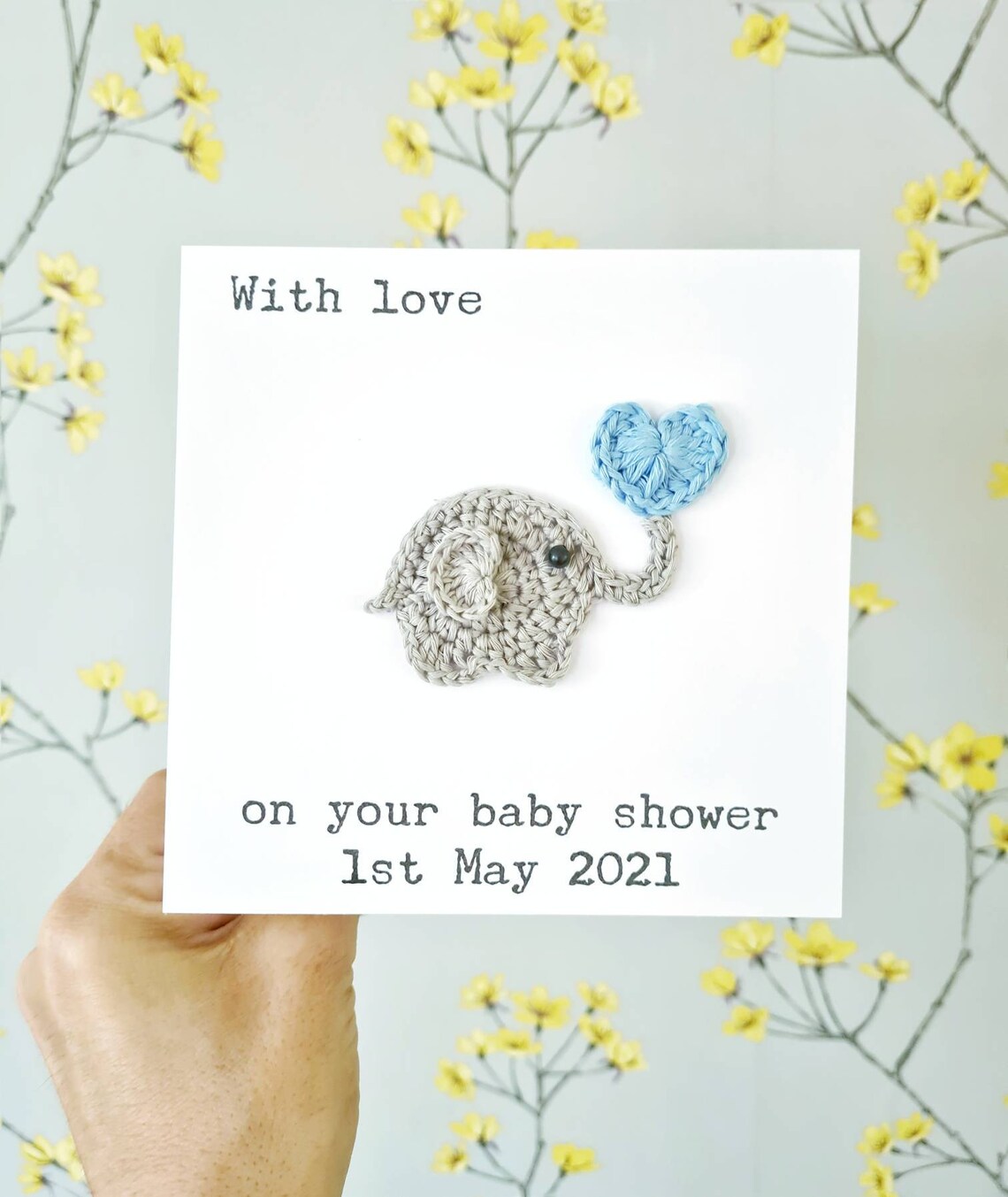 Handmade Elephant New Baby Boy Card Personalised Baby Card - Etsy