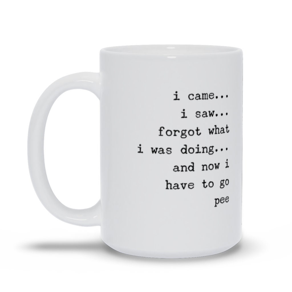 I Came I Saw Forgot What I Was Doing Mugs, Funny Sarcastic Sayings Mug ...