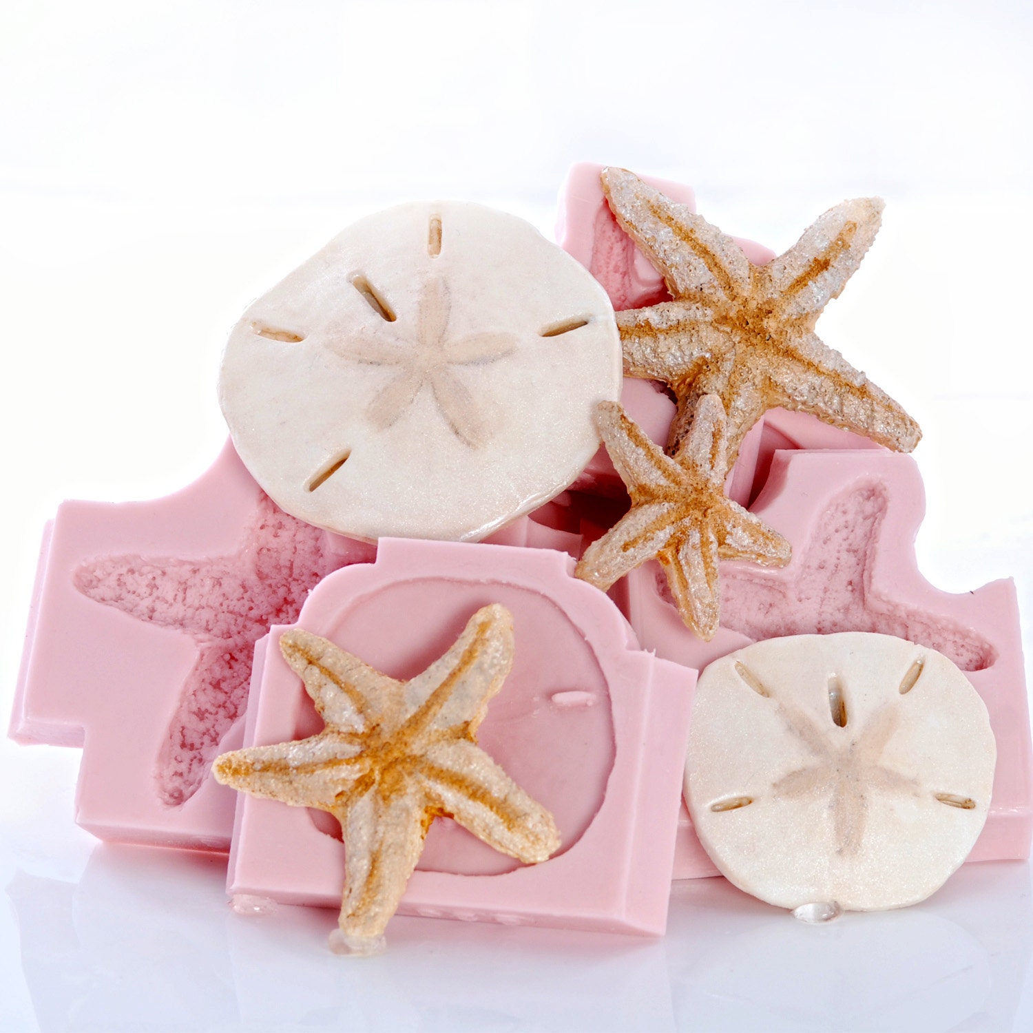 Starfish and Sand Dollar Silicone Mold set 3 starfish molds & | Etsy