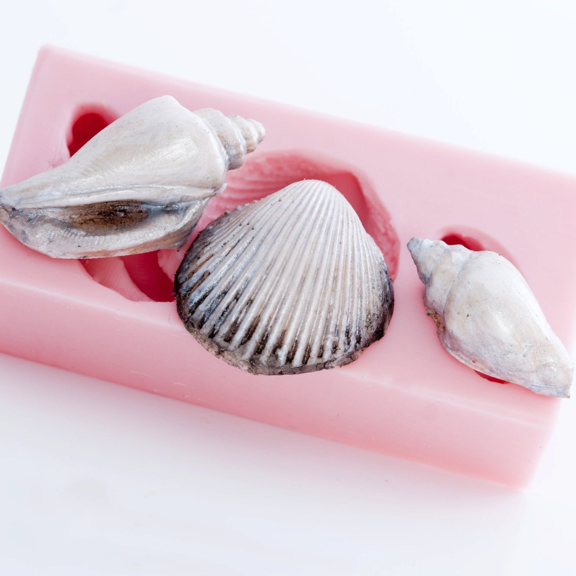 Sea Shell Mold Three Shells Resin Mold Pmc Mold - Etsy