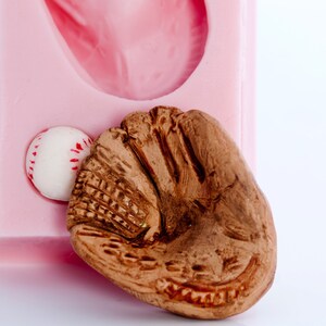 Fondant Baseball Mold Ball Glove Mold Silicone Mold, Create Sports Cake ...