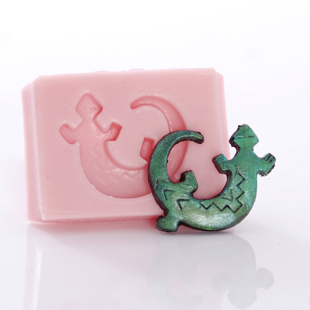 Southwestern Lizard Silicone Mold Jewelry Resin Metal Clay Sculpey Fimo ...