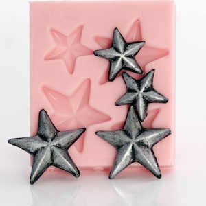 Silicone Star Mold - Primitive Star Mould Easy to Use With Resin, Clay ...