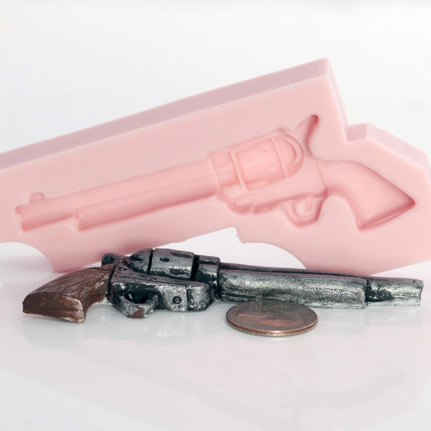 Silicone Mold Western Long Barrel Pistol Mould for Sugar - Etsy