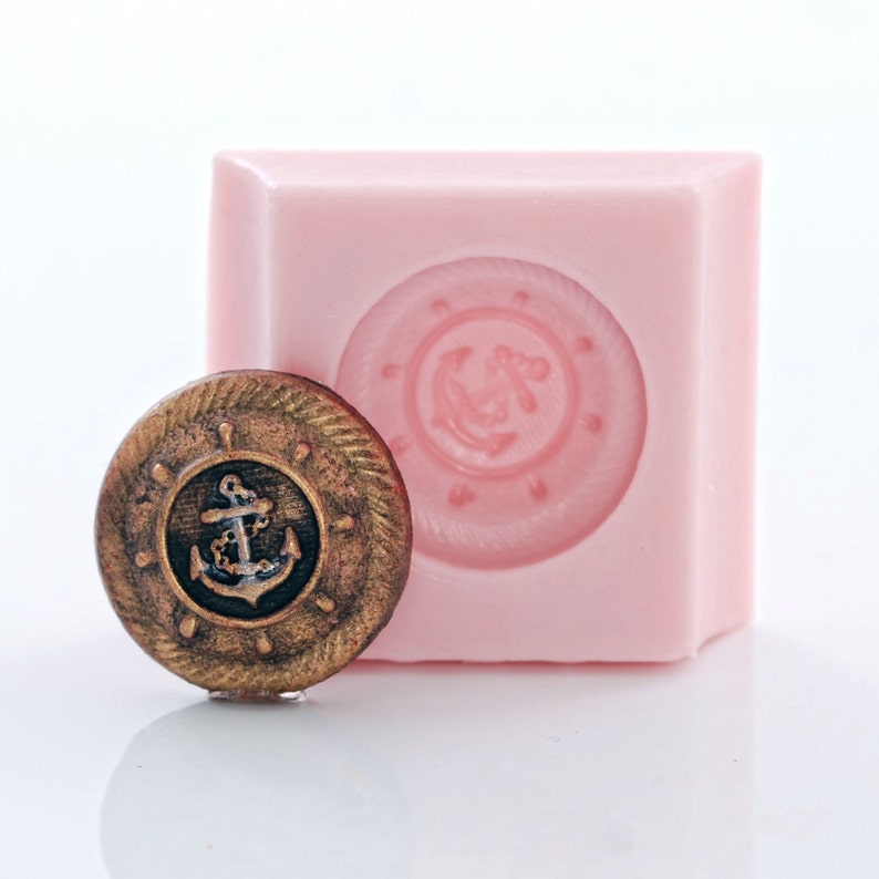 Nautical Silicone Button Mold Anchor Button Mould Jewelry Magnet ...