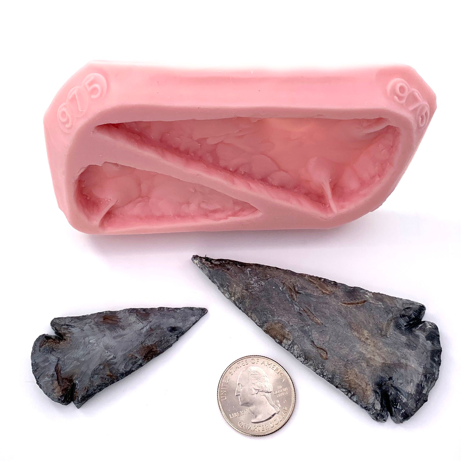 Arrowhead silicone mold create two arrow heads food safe | Etsy