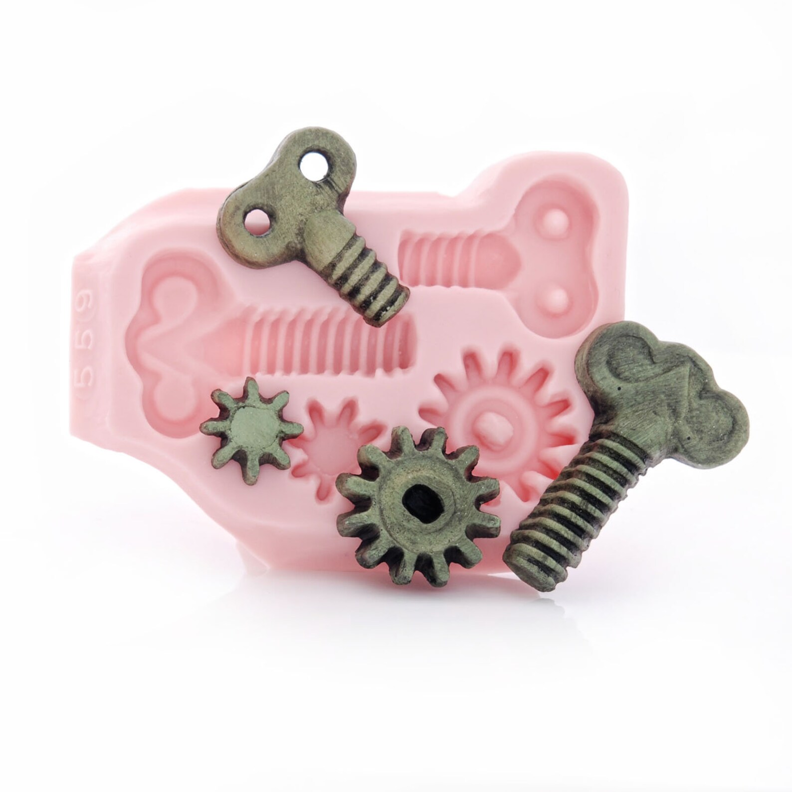 Steampunk Gear Cog and Bolt Silicone Mold Easily Make 2 Gears and 2 ...