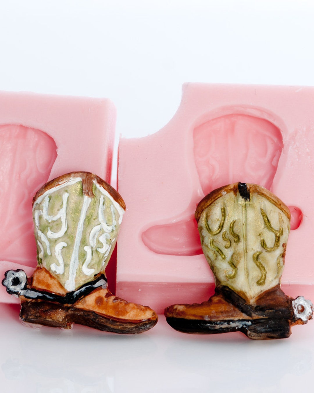 Silicone Cowboy Boot Mold Set for Making Your Own Cake Decorations, Cup ...