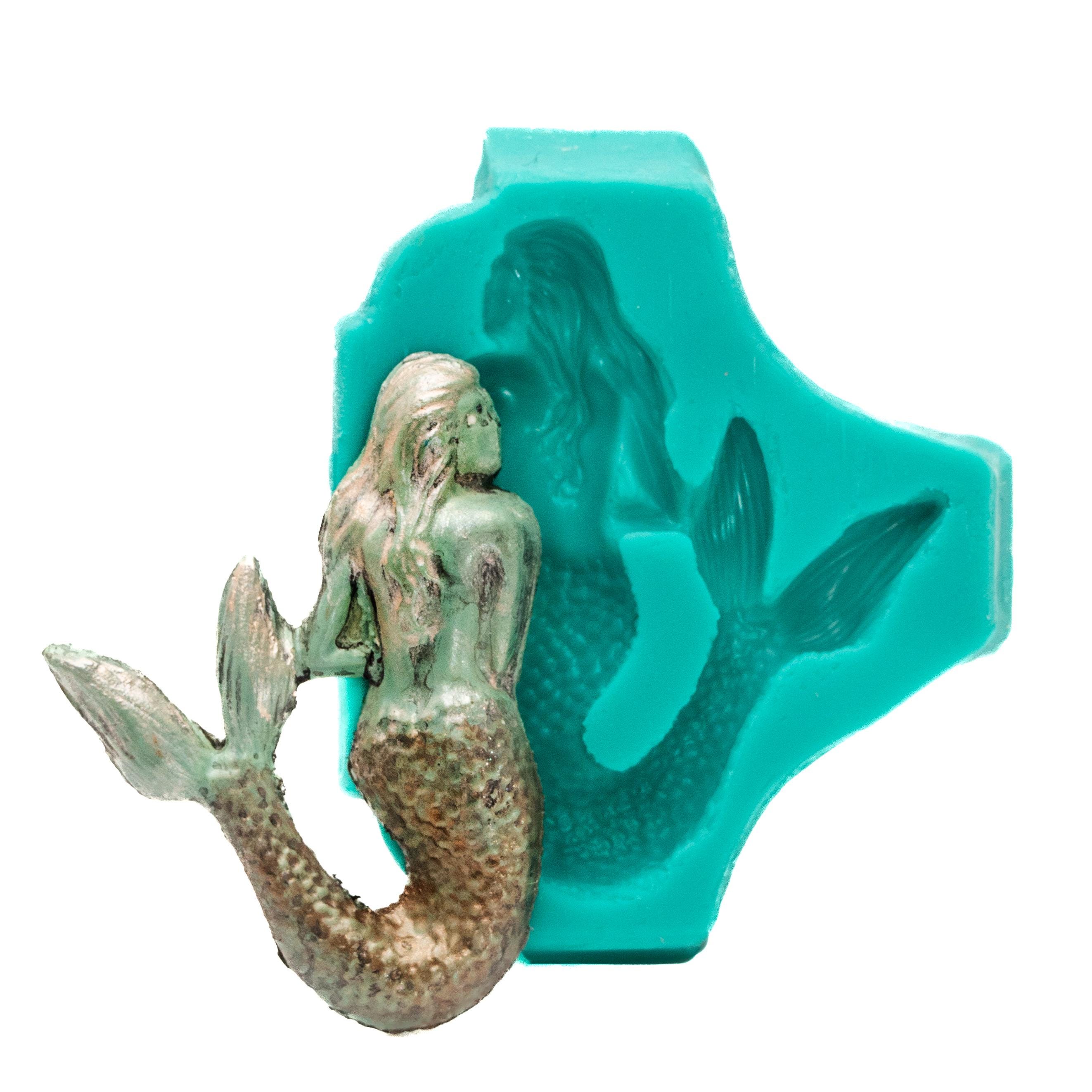 Mermaid Silicone Mold - Nautical Pirate Mold - Food Safe Fondant ...