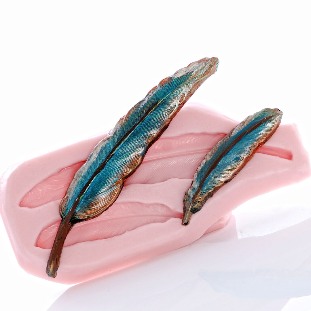 Feather Silicone Mold Creates Two Feathers - Mold is Flexible and Easy ...