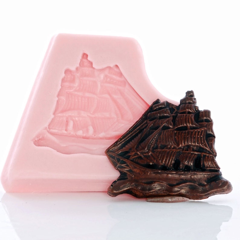 Silicone Mold Ship - Sail Boat Pirate Ship Silicone Mould - Jewelry ...