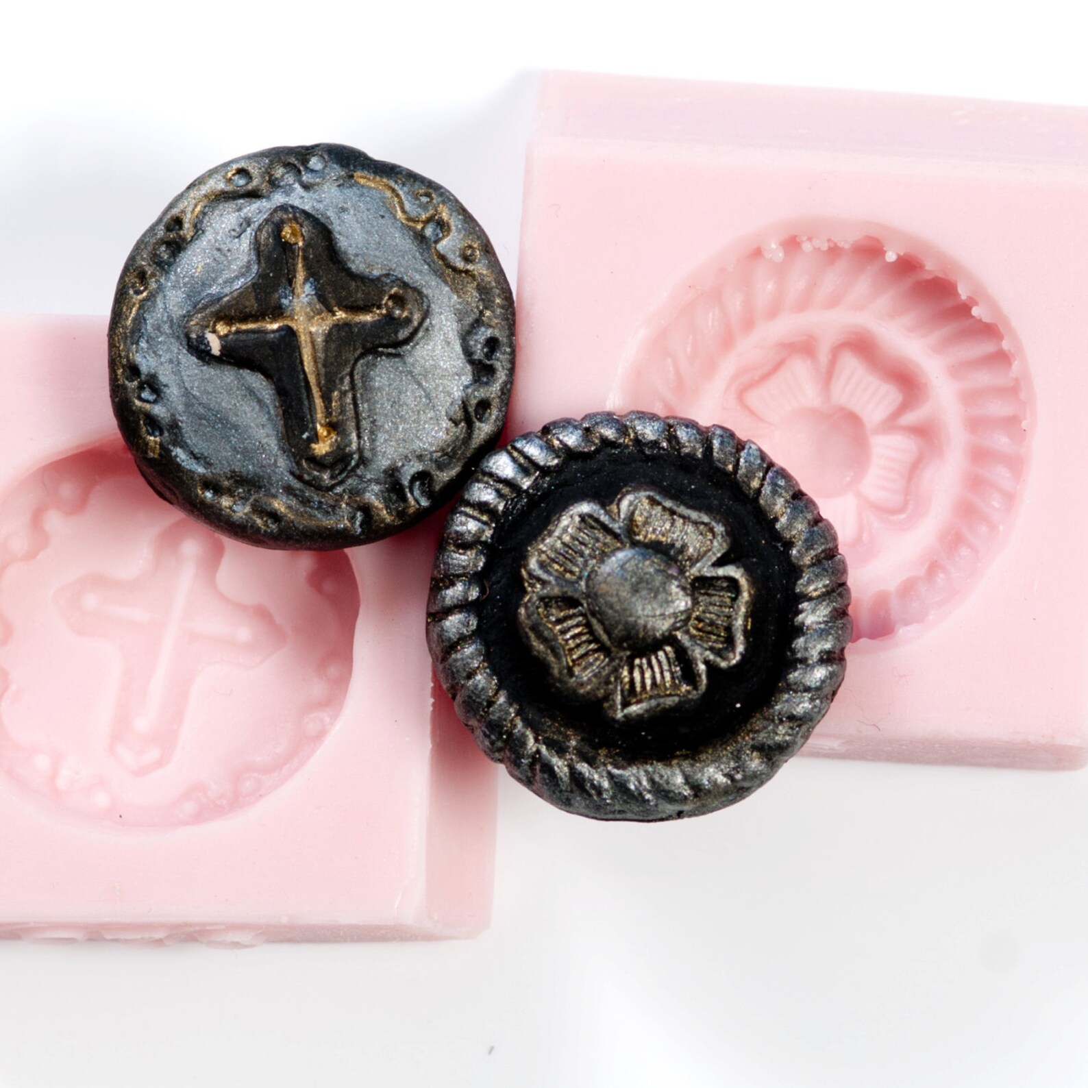 Western Concho Silicone Mold Set - Jewelry Molds, Resin Molds, Polymer ...