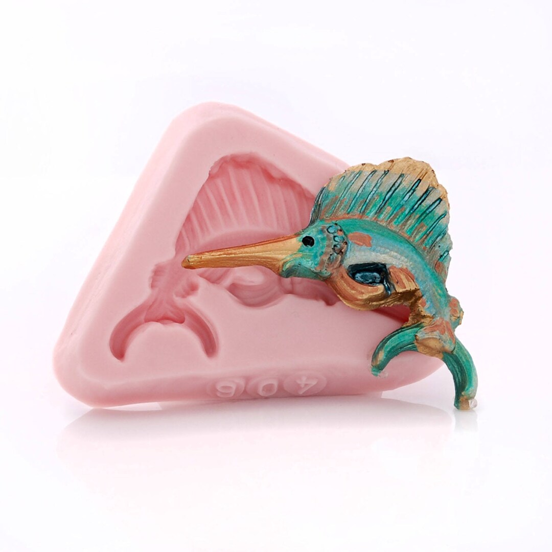 Fish Silicone Mold - Swordfish - Food Safe Fondant Chocolate Candy Gum ...