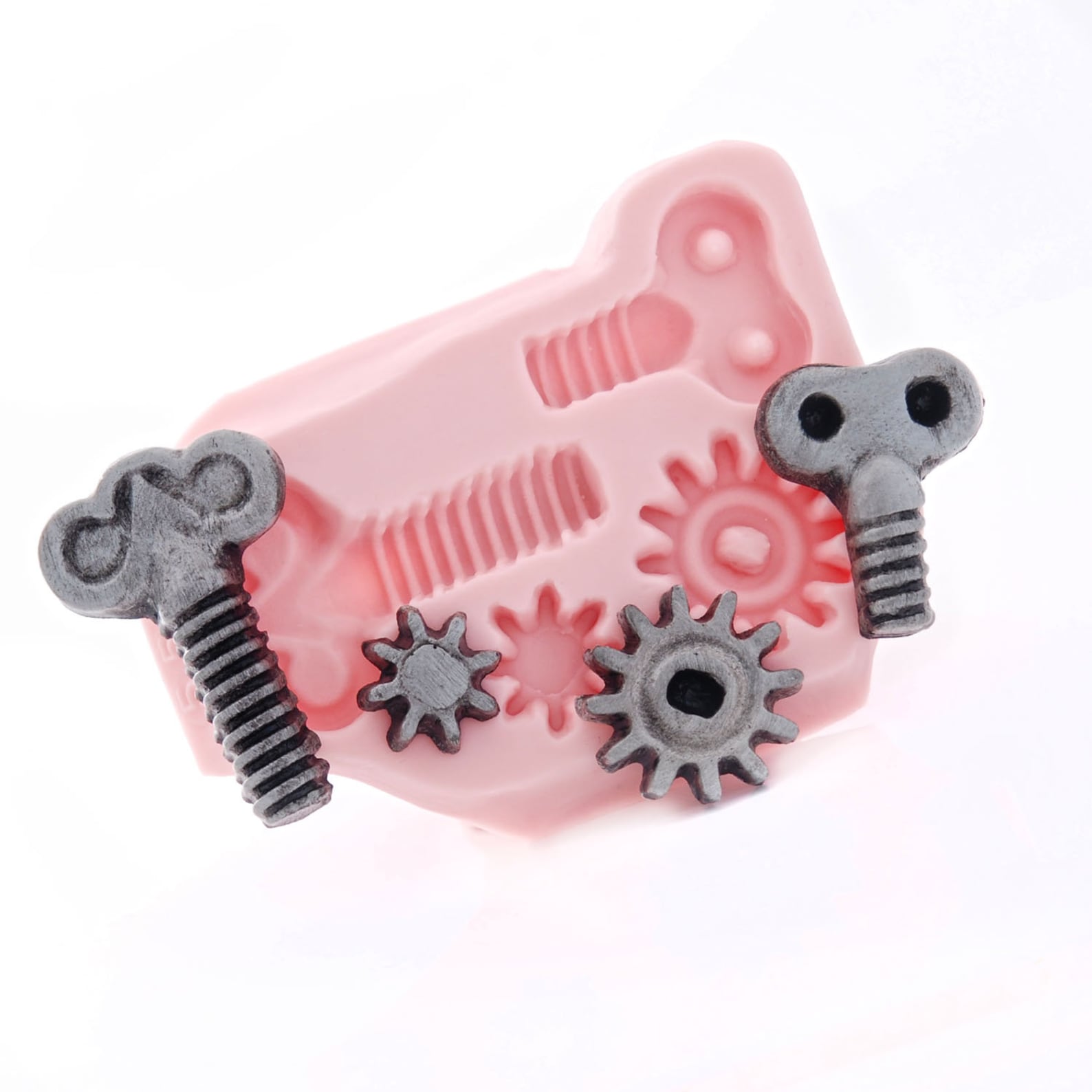 Steampunk Gear Cog and Bolt Silicone Mold Easily Make 2 Gears and 2 ...