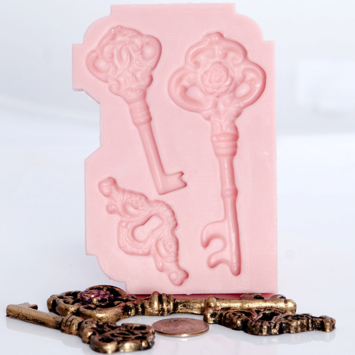 Mold Skeleton Key, Flexible Silicone Mould of Vintage Skeleton Keys ...