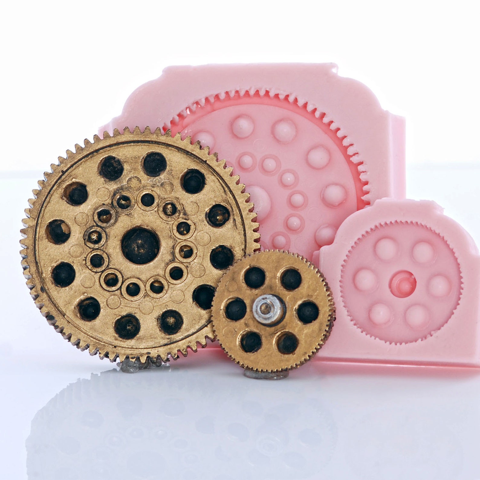 Silicone Molds Steam Punk Gear Molds Set of Two Large Gears - Etsy