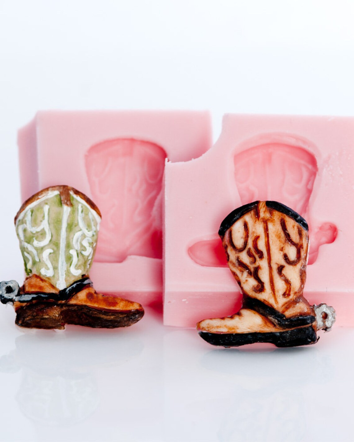 Silicone Cowboy Boot Mold Set for Making Your Own Cake Decorations, Cup ...