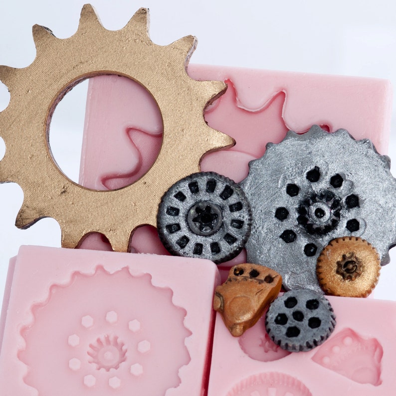 Gothic Gear Molds Steam Punk Silicone Molds Set of 3 - Etsy