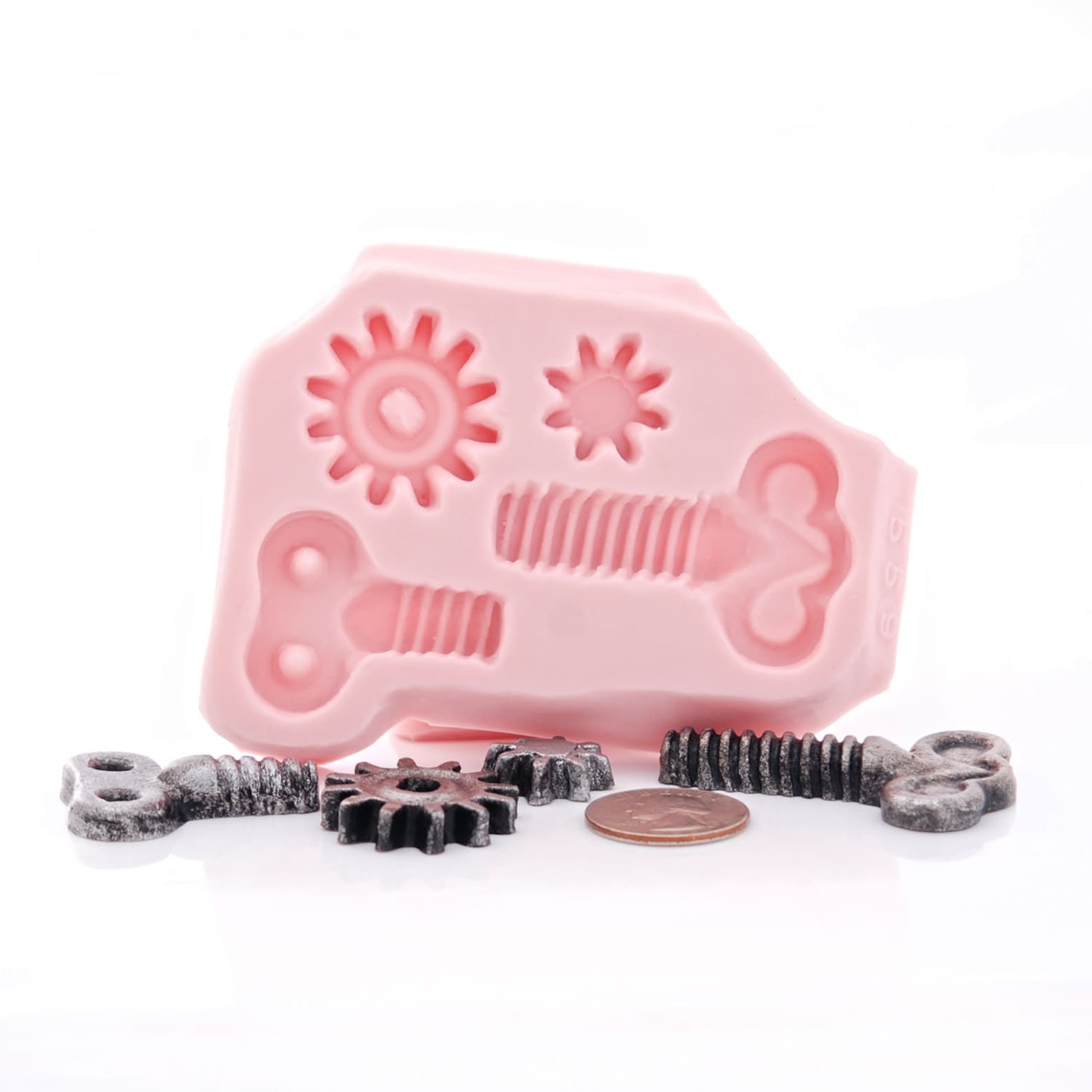 Steampunk Gear Cog and Bolt Silicone Mold Easily Make 2 Gears and 2 ...