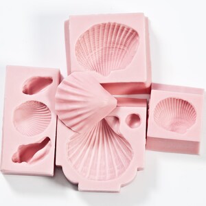 Sea Shell Mold Set - Four Silicone Molds - Fondant Sea Shell Molds ...