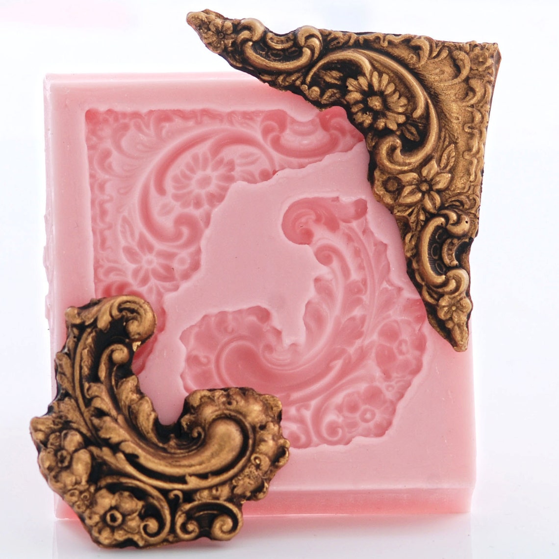Silicone Mold Corner Scroll and Curved Scroll Decorative Mold - Etsy