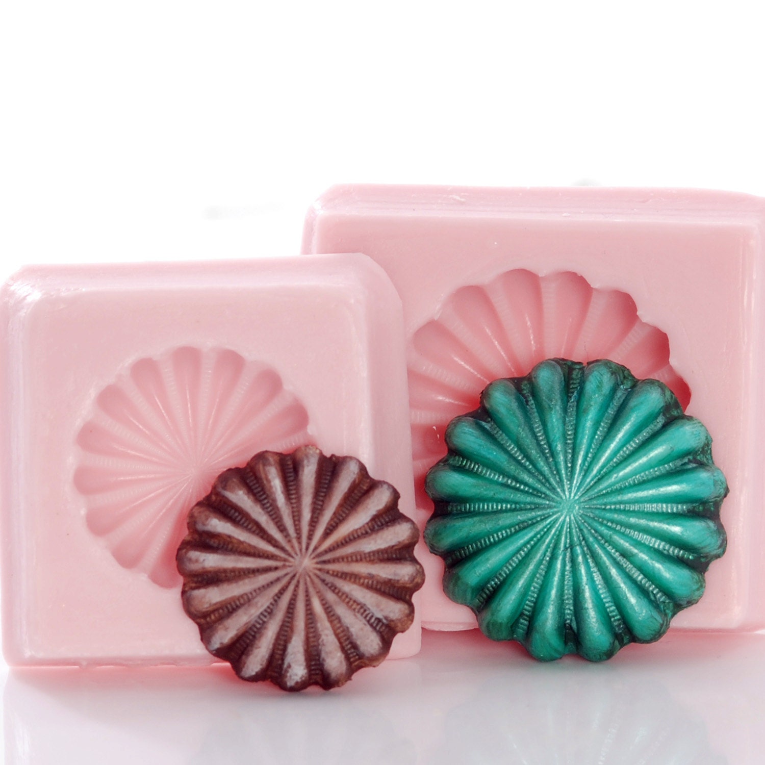 Star Burst Button Silicone Mould Mold Set - Food Safe Cream Cheese Mint ...