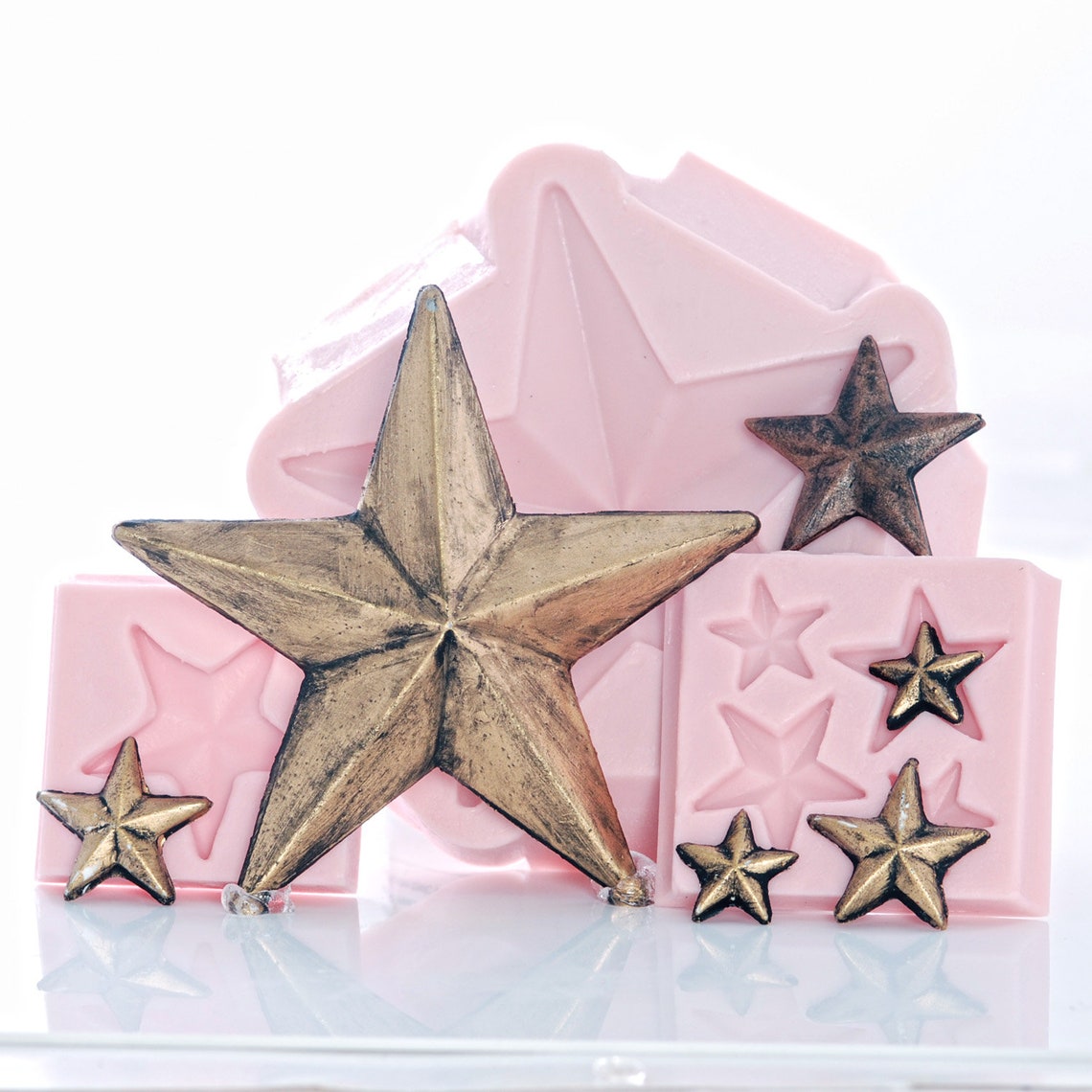 Lone Star Mold Mould Collection 3 Flexible Silicone Molds That Create 6 ...