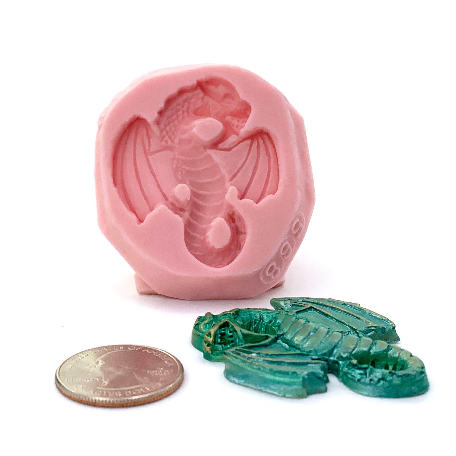 Dragon Flexible Silicone Mold Use With Resin, Polymer Clays, Metal ...