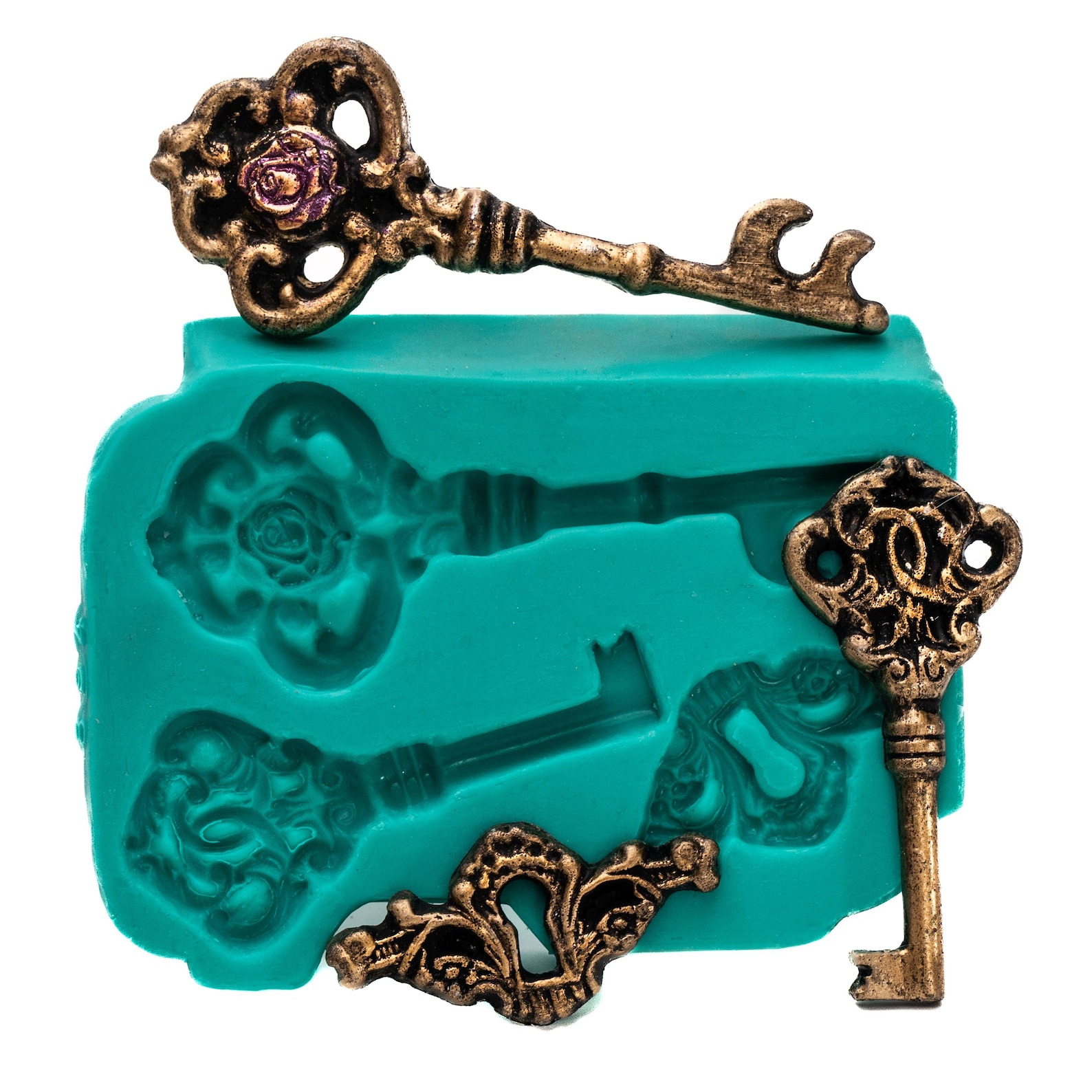 Mold Skeleton Key, Flexible Silicone Mould of Vintage Skeleton Keys ...