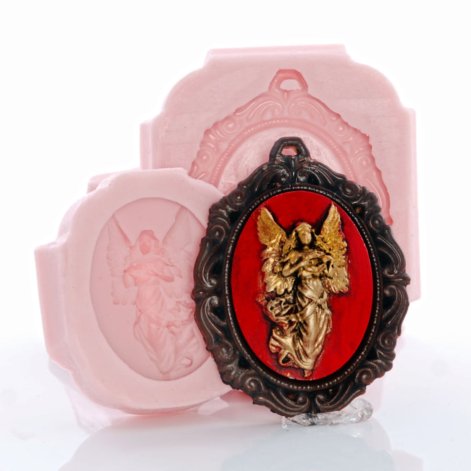 Silicone Molds Angel Cameo and Cameo Mount Mold Set Jewelry - Etsy