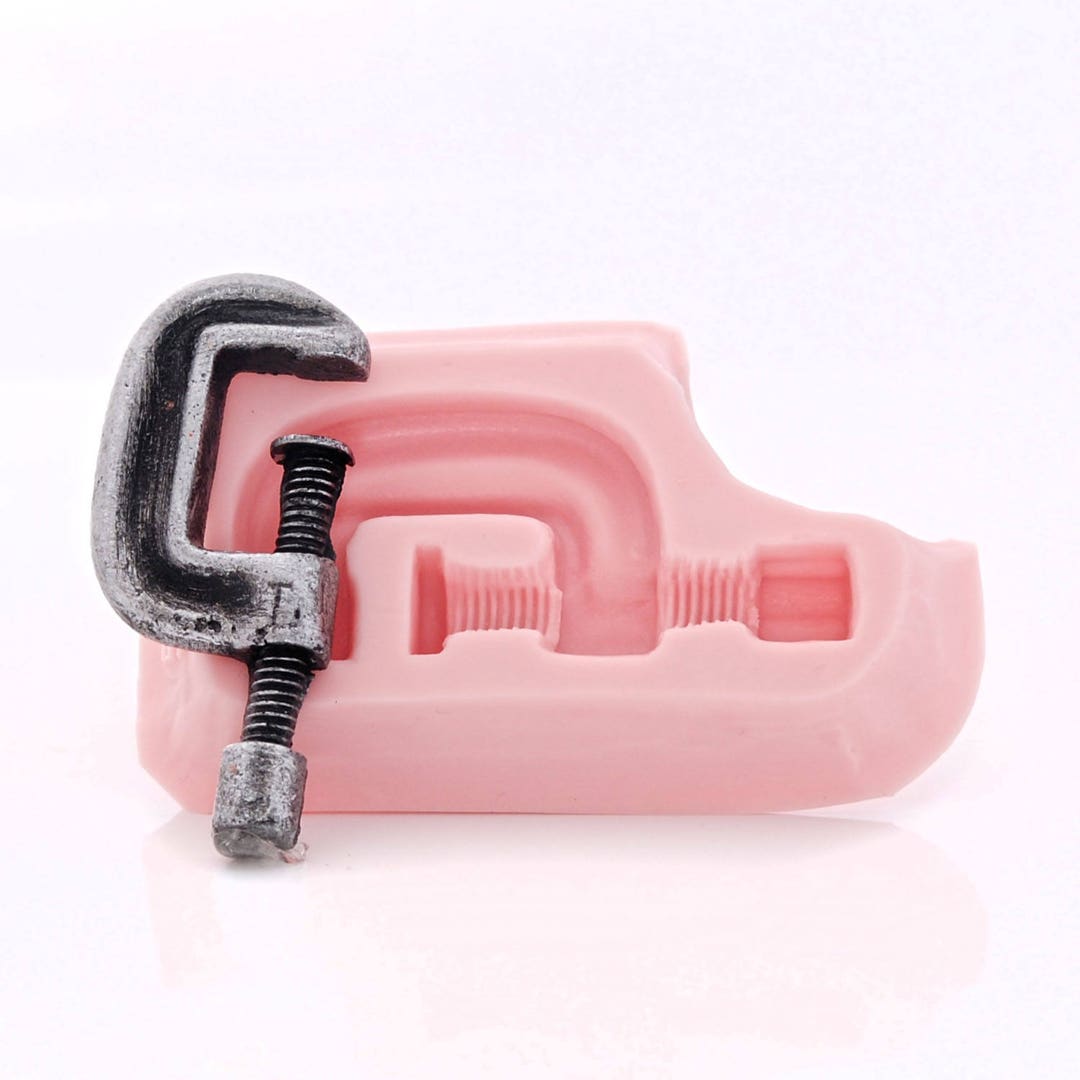 C Clamp Tool Silicone Mold Food Safe Fondant Chocolate Candy Gum Paste Mold Craft Soap Resin