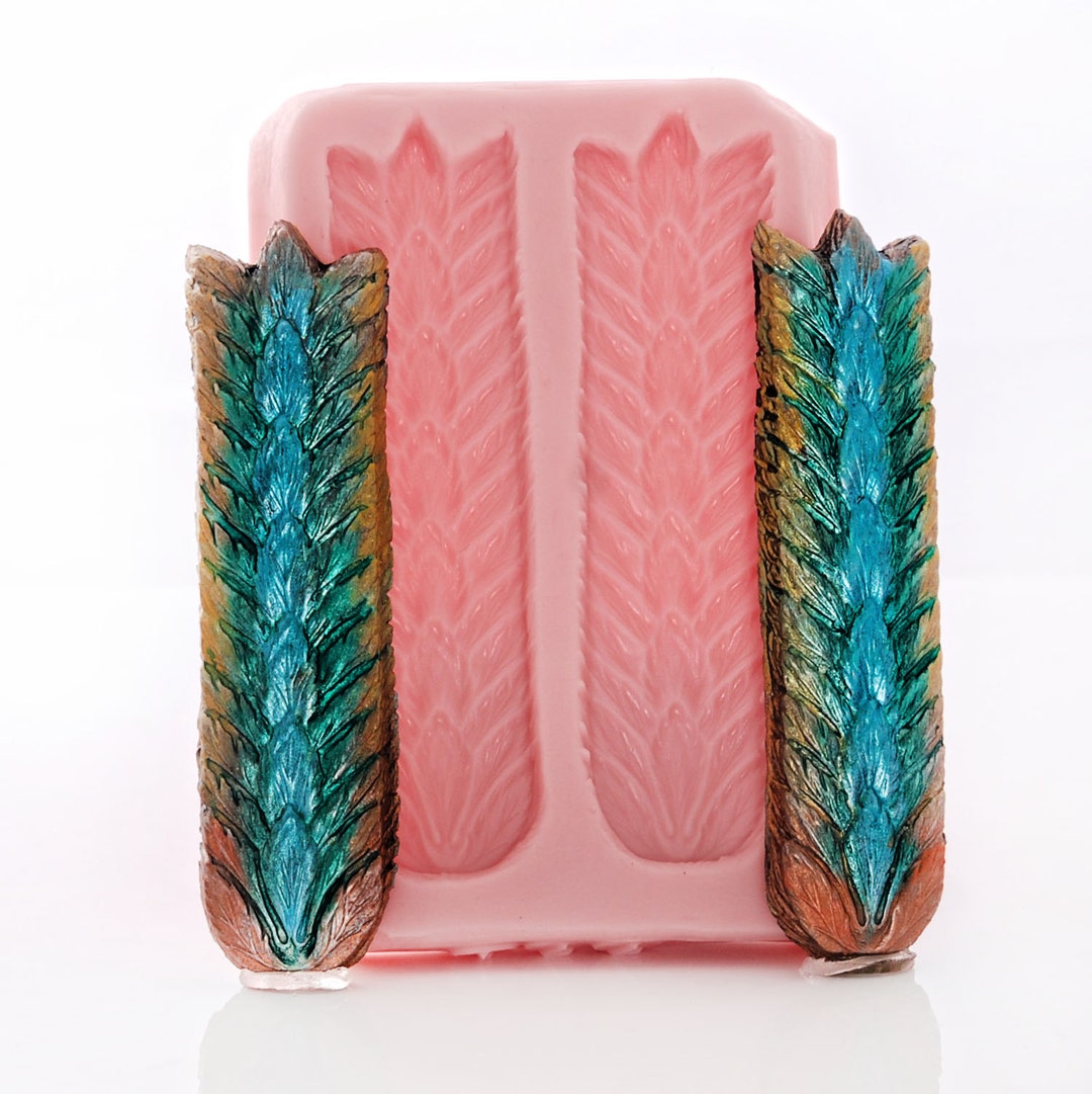 Silicone Mold Ceremonial Feather Mould - Fondant, Chocolate, Candy ...