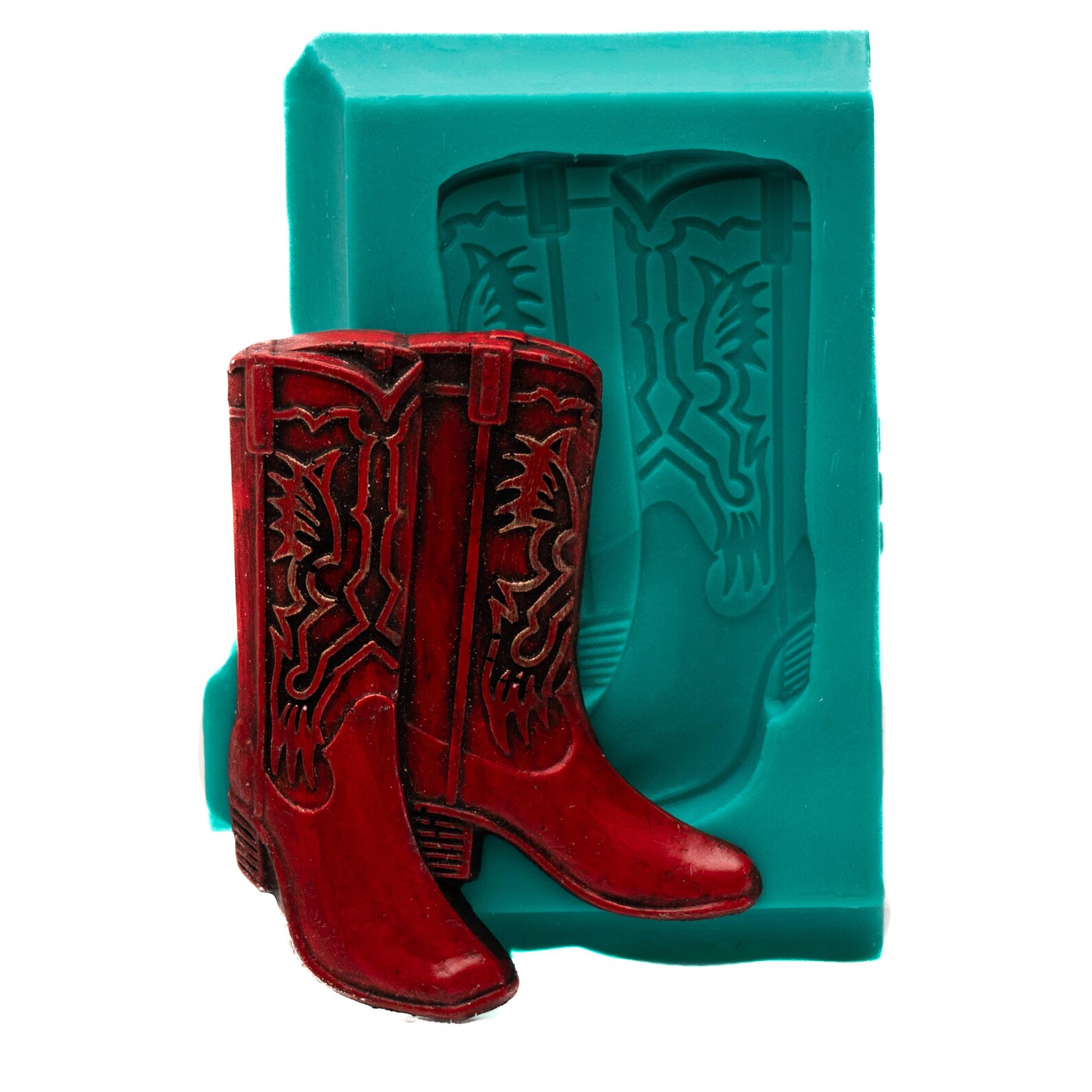 Silicone Mold - Cowboy Boot Flexible Silicone Mould - Fondant Mold ...