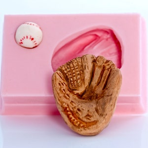 Fondant Baseball Mold Ball Glove Mold Silicone Mold, Create Sports Cake ...