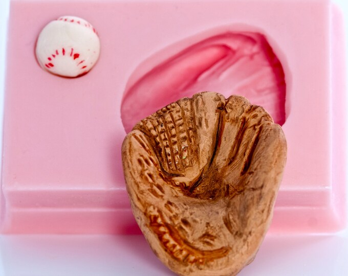 Fondant Baseball Mold - Ball Glove Mold - Silicone Mold, Create Sports ...