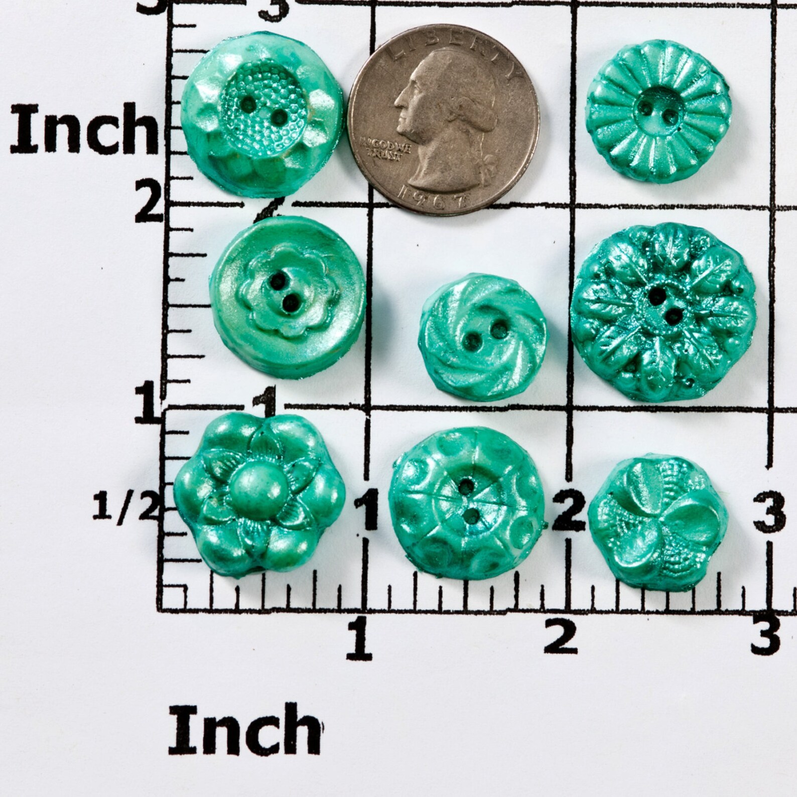 Button Mold - DIY Vintage Buttons - Makes 8 Buttons - Polymer Clay ...