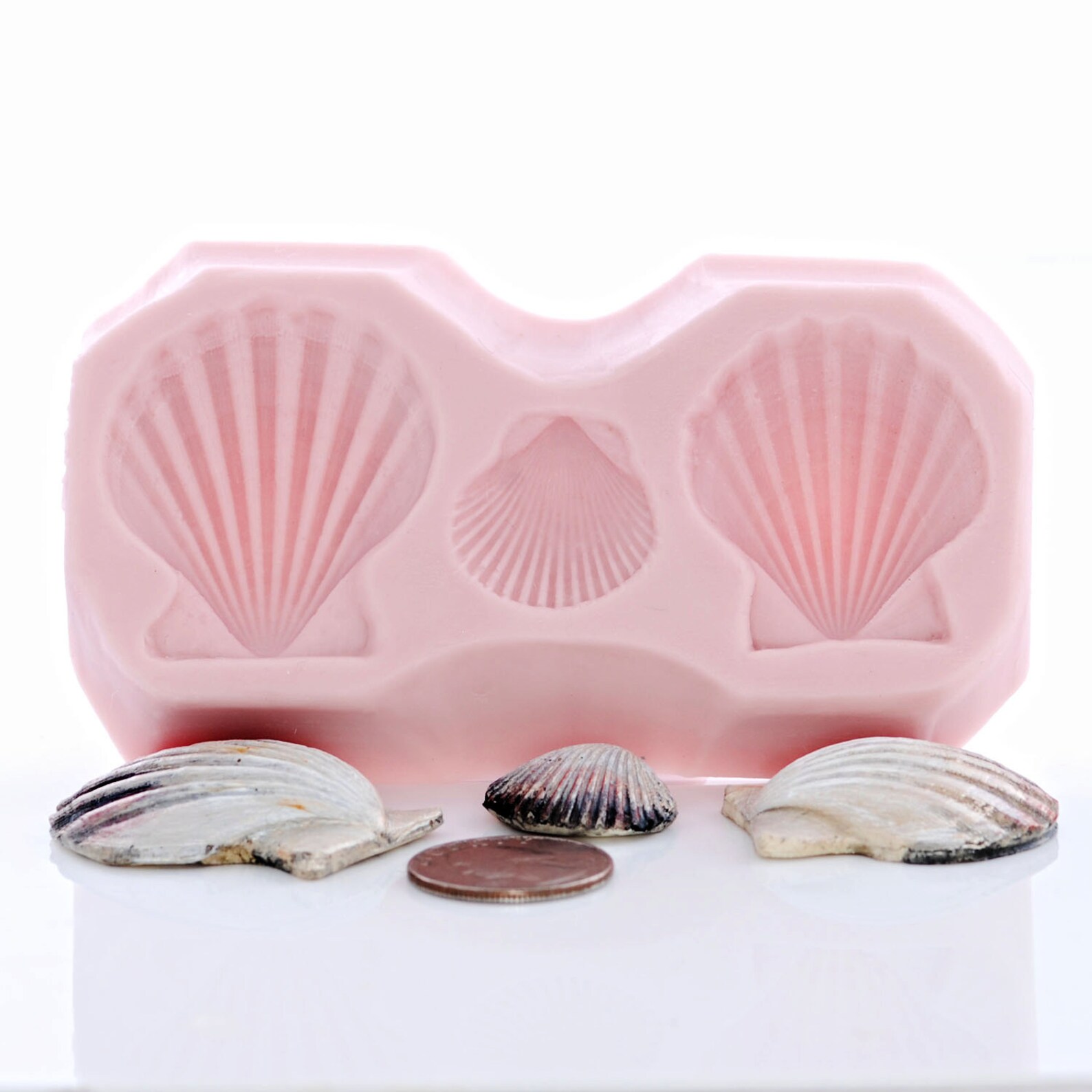 Silicone Mold Three Cavity Clam Sea Shell Flexible Mold - Etsy