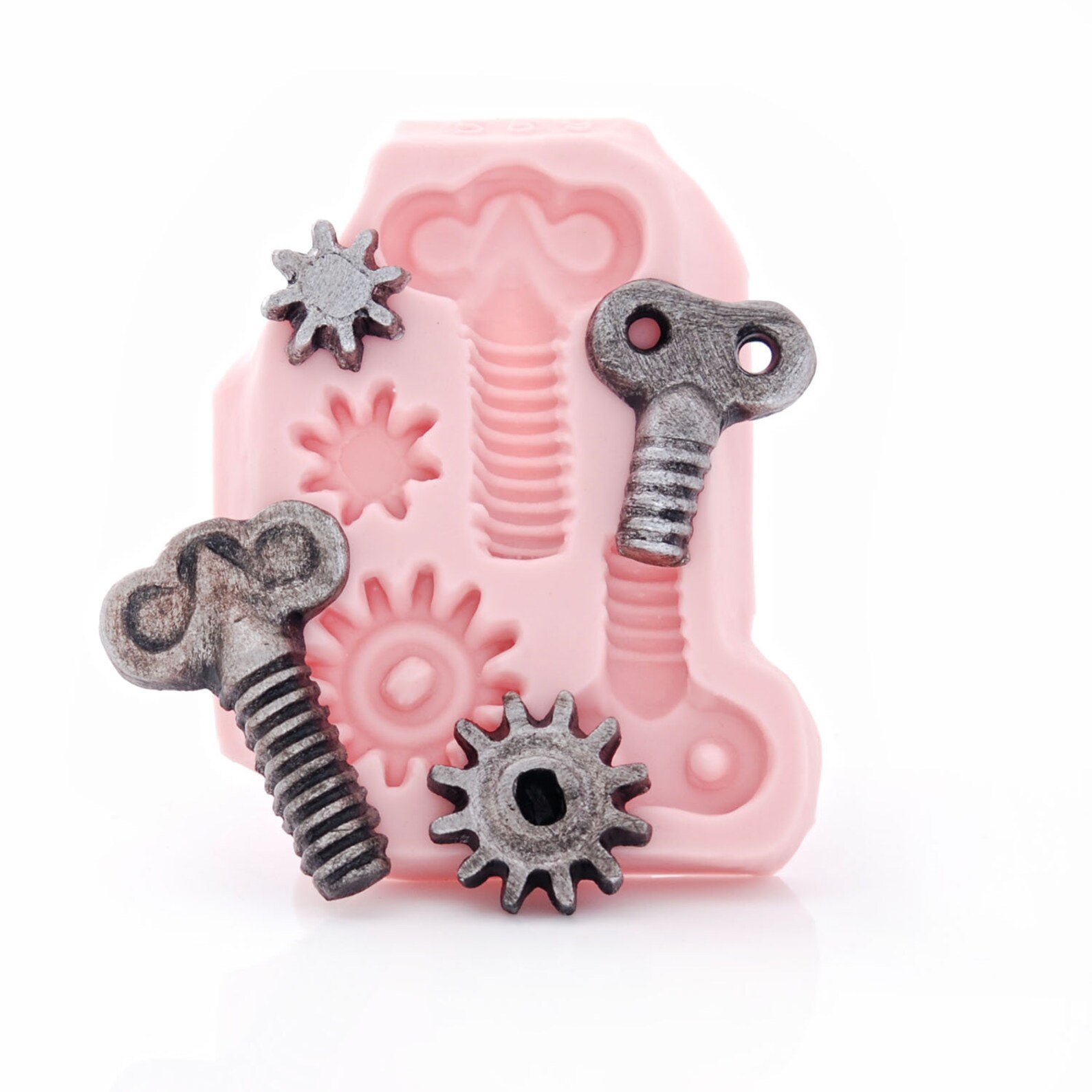 Steampunk Gear Cog and Bolt Silicone Mold Easily Make 2 Gears and 2 ...