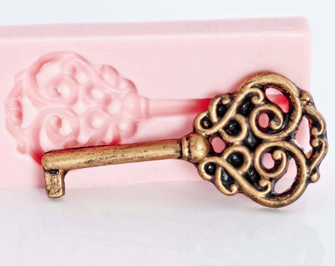 Victorian Key Mold Set, Silicone Keys Shaped Mold, Cake Chocolate ...