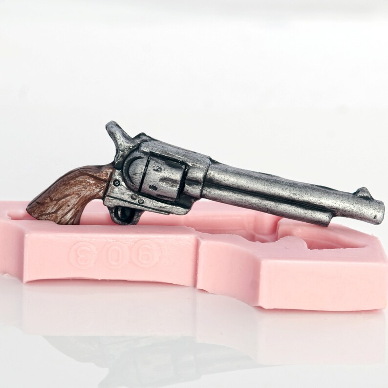 Silicone Mold Western Long Barrel Pistol Mould for Sugar - Etsy