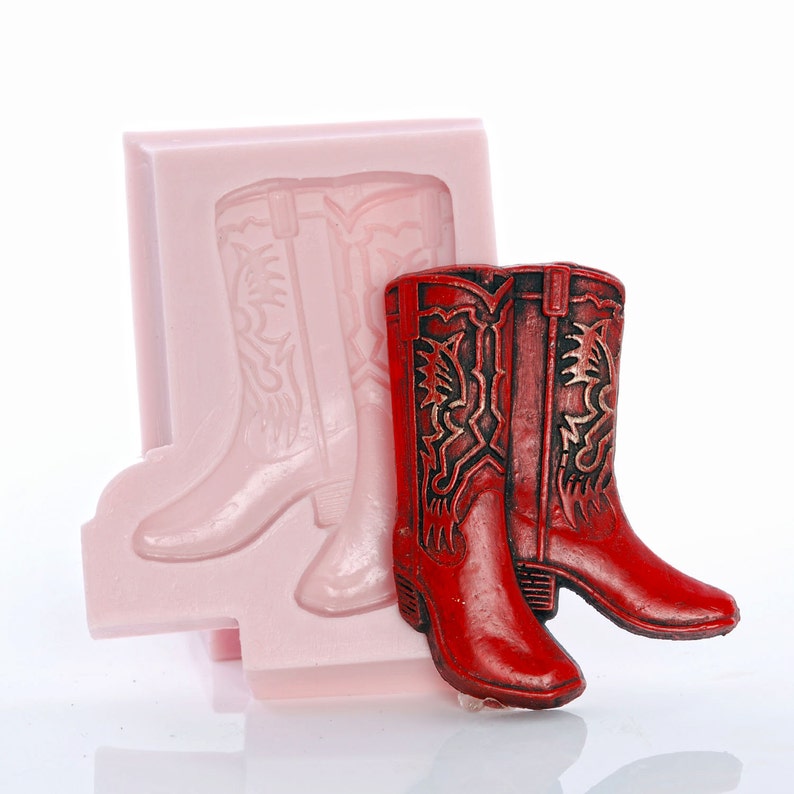 Silicone Mold Cowboy Boot Flexible Silicone Mould Fondant | Etsy