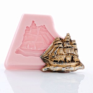 Silicone Mold Ship - Sail Boat Pirate Ship Silicone Mould - Jewelry ...