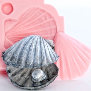 Sea Shell Silicone Mold - Shell Impression Mat - Fondant Mold - Polymer ...